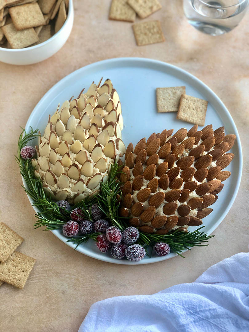 Pine Cone Shaped Cheese Ball Recipe | Ain't Too Proud To Meg