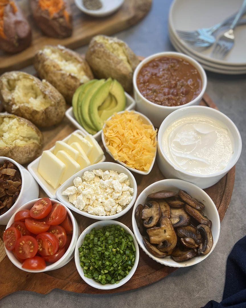 Baked Potato Bar Topping Ideas | Ain't Too Proud To Meg