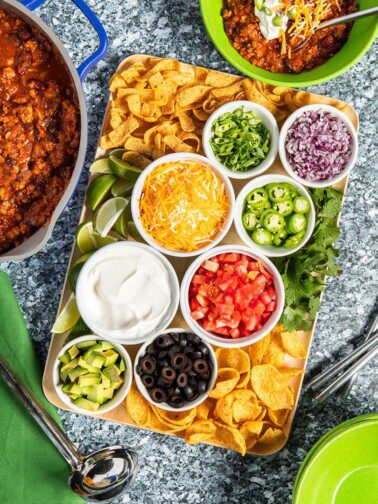 What To Serve With Chili | Chili Bar | Ain't Too Proud To Meg